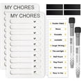 2 pack set dry erase chore chart for multiple , morning routine habit ...