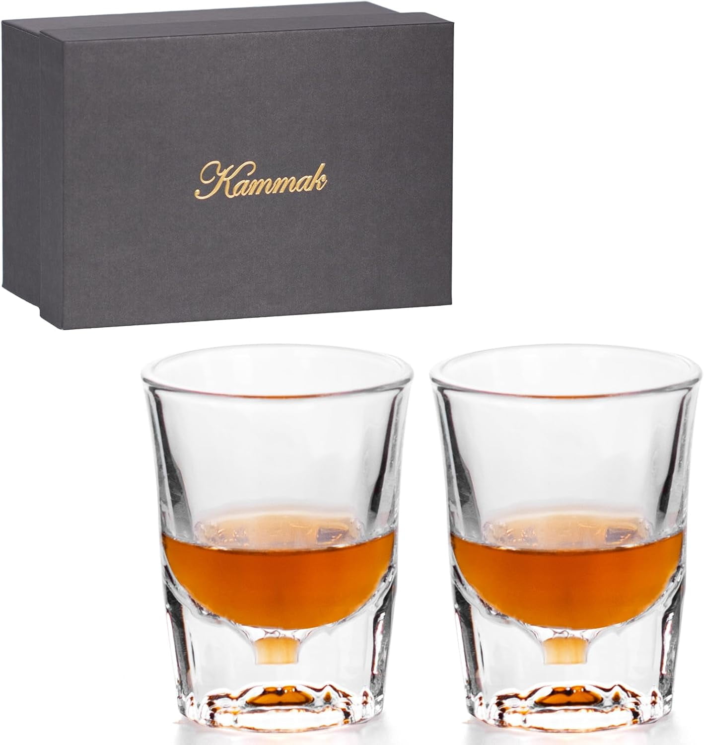 **2 pack shot glasses bulk 2.5oz cool shot glasses with heavy base for ...