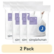 simplehuman Code K Custom Fit Drawstring Trash Bags, 100 Count, 35-45 ...