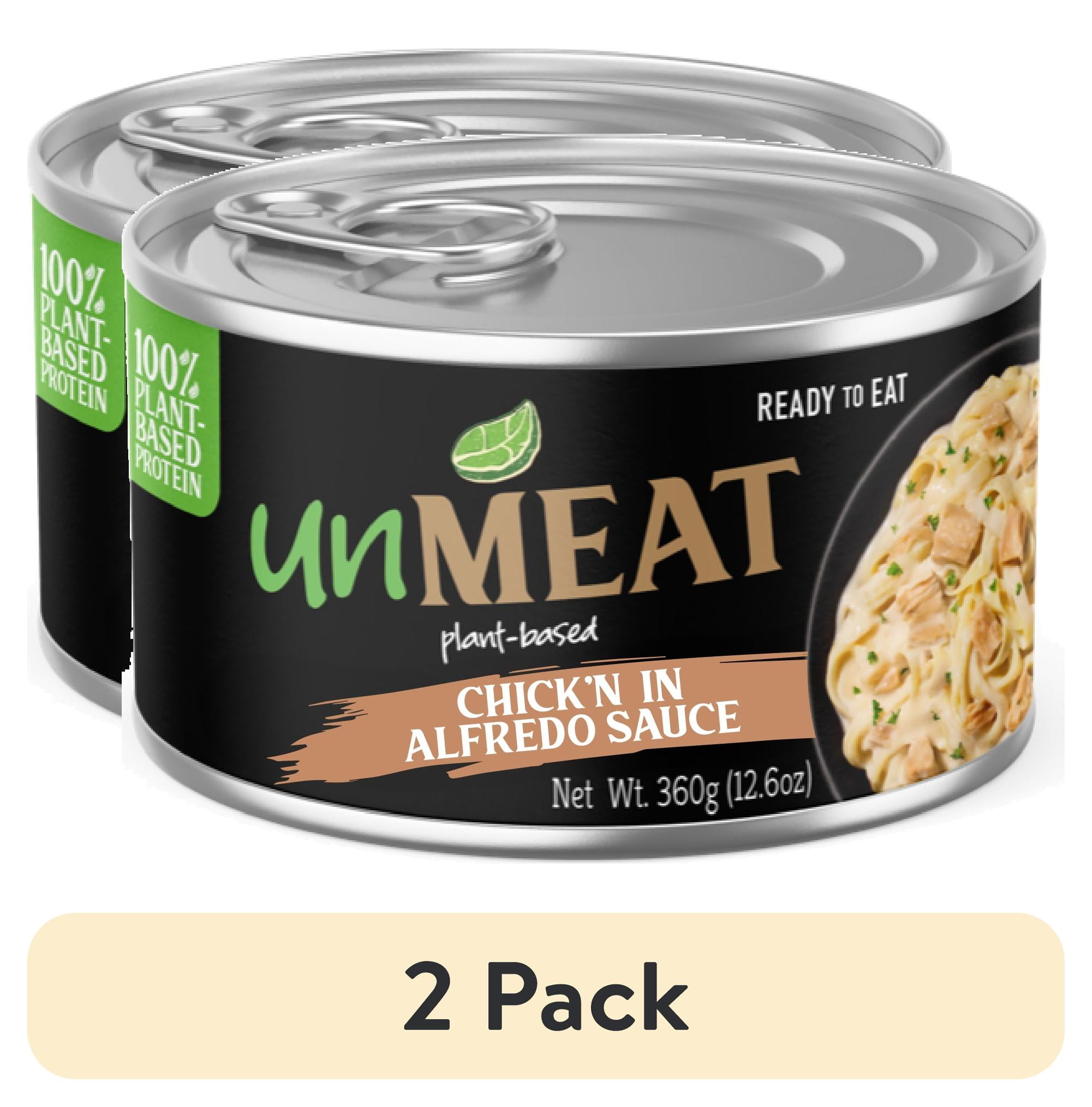(2 pack) unMEAT Plant-Based Chicken in Alfredo Sauce, 12.6oz Can ...