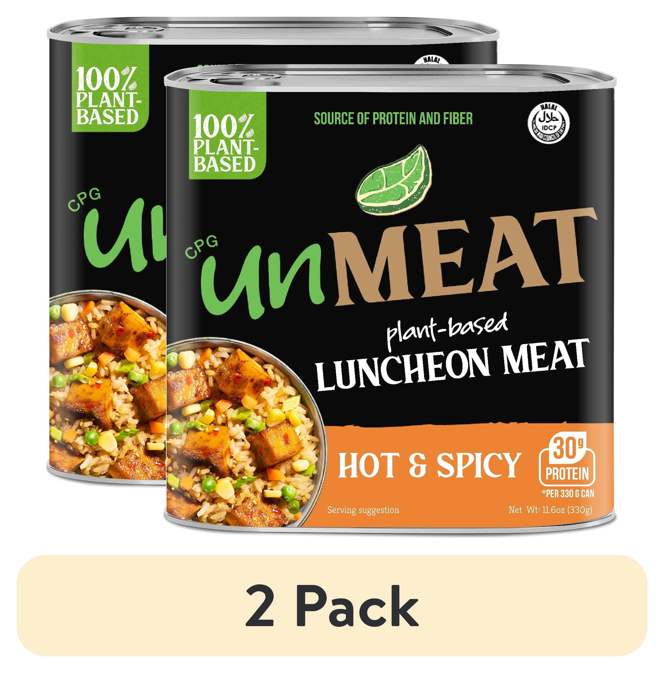 (2 pack) unMEAT Plant-Based Luncheon Meat Hot & Spicy, 11.6oz Can ...