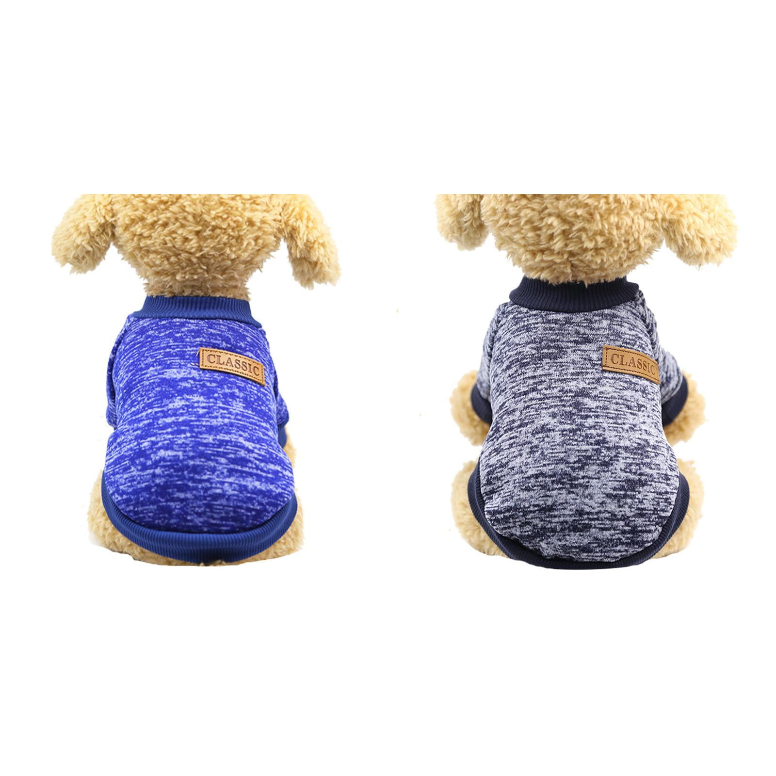 2-pack,upioiwer Classic Dog Sweater, Turtleneck Dog Sweatshirt, Dog ...