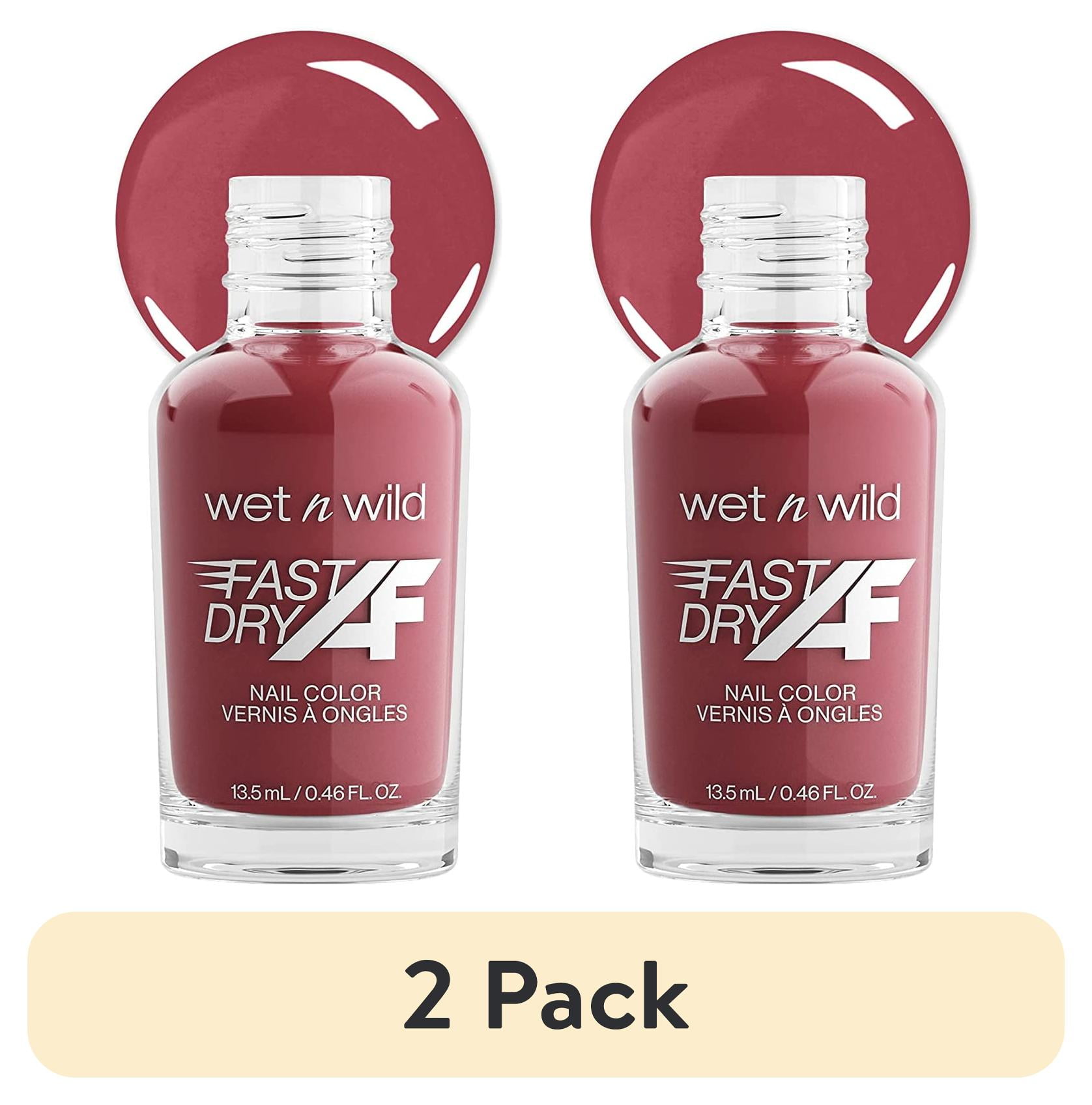 (2 pack) wet n wild Fast Dry AF Nail Color, Happy Rosy Day - Walmart.com