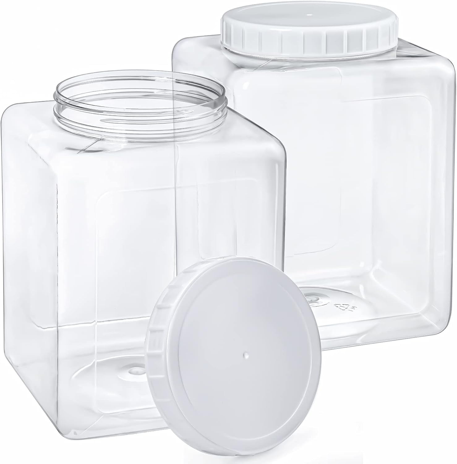 2 packs of 1.3 gallon plastic cans, plastic gallon containers with lids ...