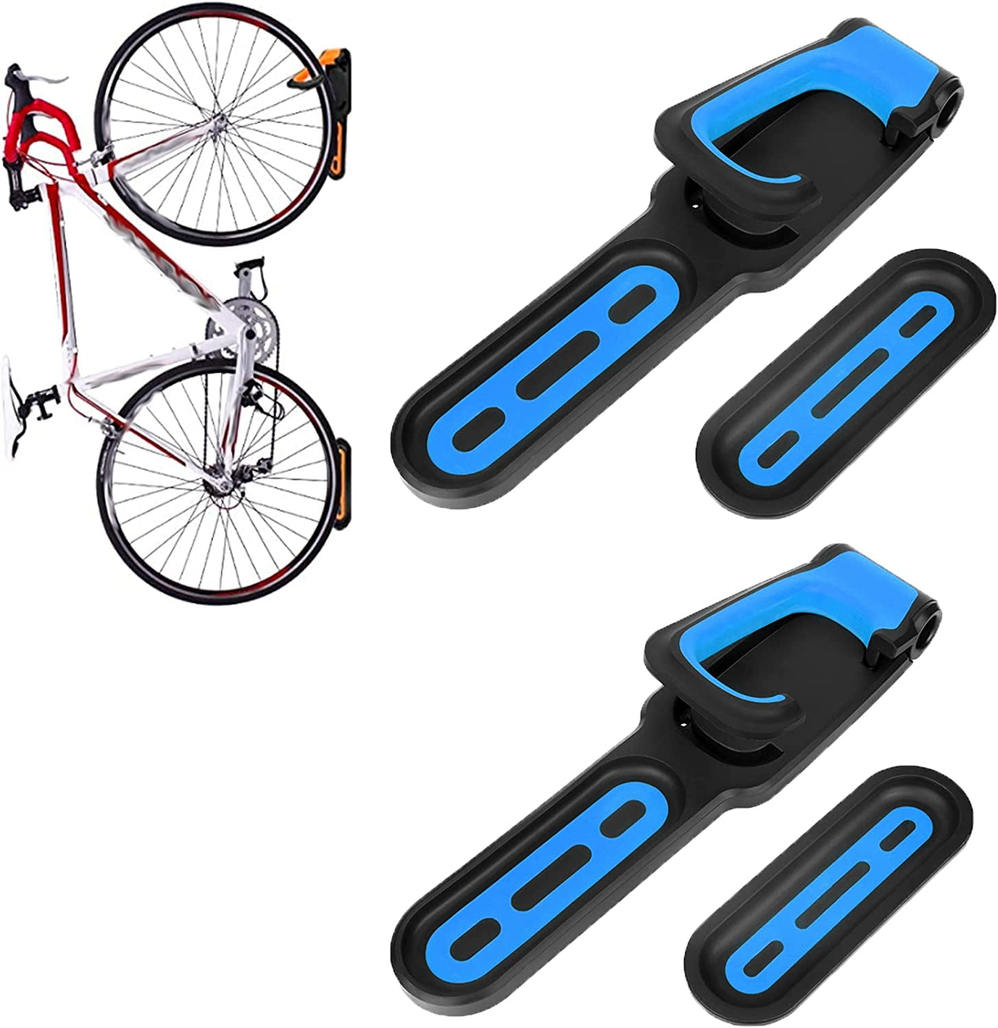 2 packs Bike Rack for Garage, Wall Mount - Vertical Indoor Storage Adjustable Bikes Hanger In ...