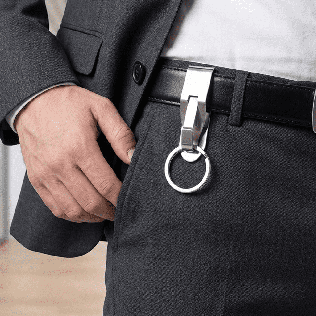 2 packs-Secure Belt Clip Key Holder with Metal Hook & Heavy Duty ...