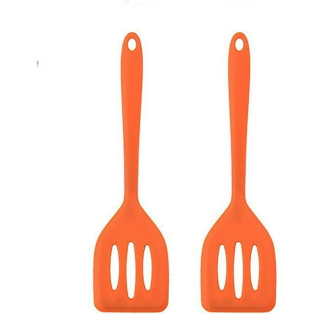 2 packs Small & Large Slotted Silicone Turner Heat Resistant Kitchen ...