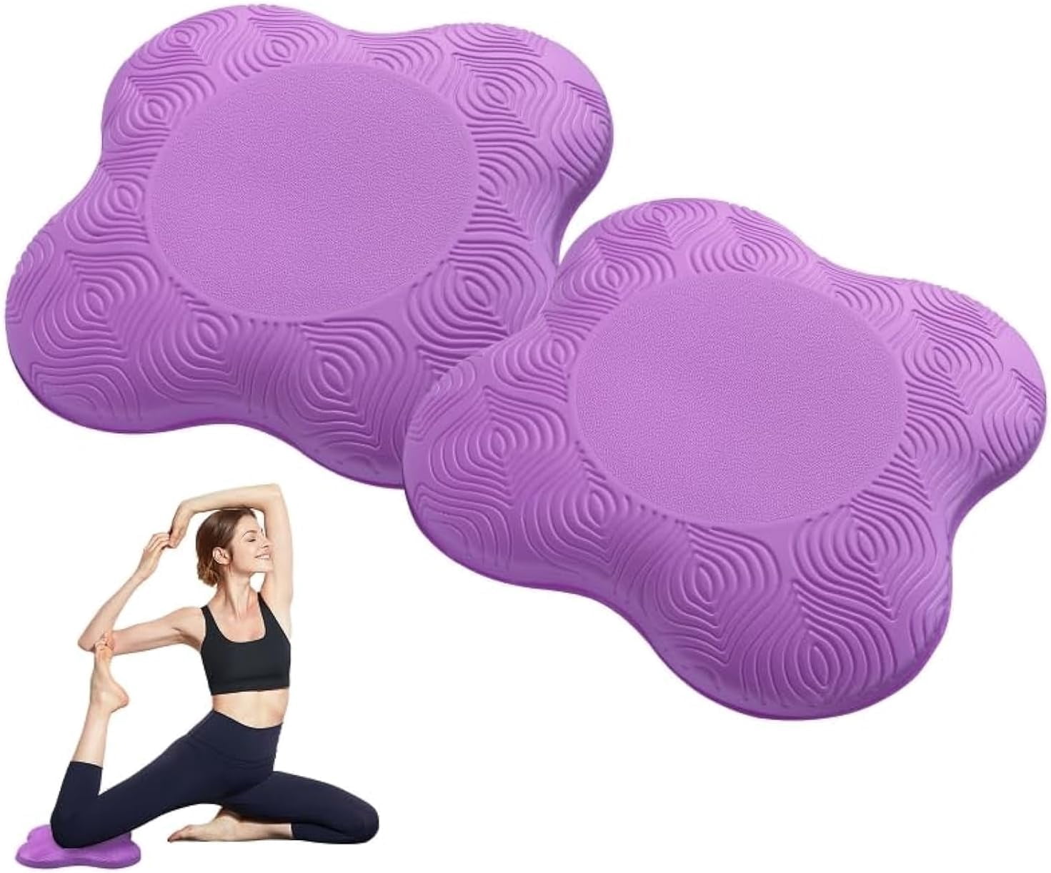 2 packs Yoga Knee Pad Cushion Extra Thick for Knees Elbows Wrist Hands ...