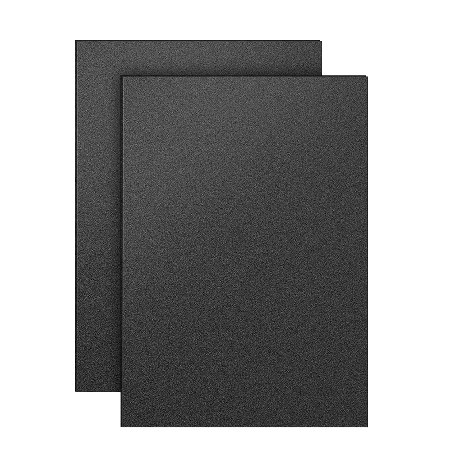 2 packs of black plastic sheets, size 12 inches x 16 inches x 1/8 inch ...