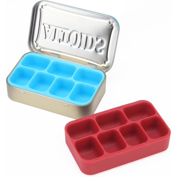 2 packs of silicone can organizer liners, suitable for mint cans 1.76 ...