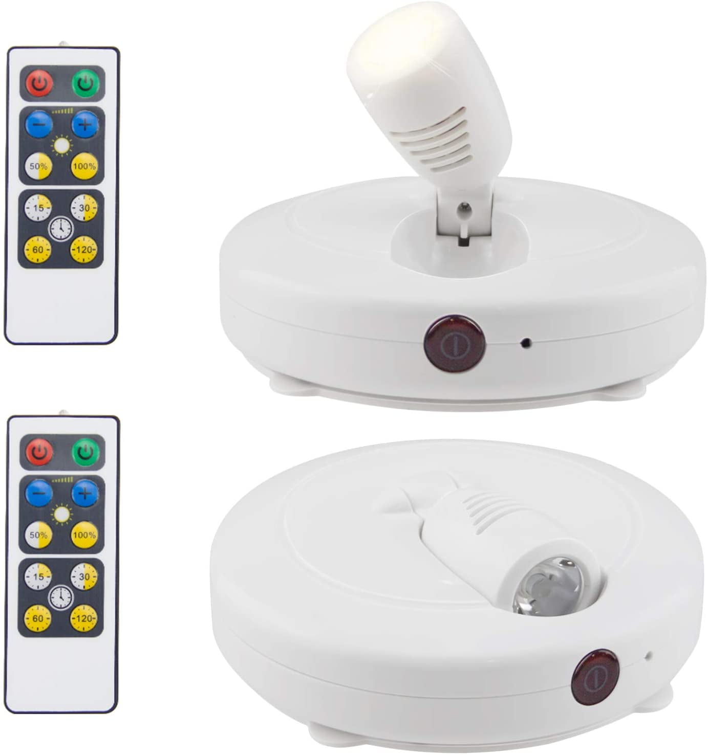 2 packs of wireless spotlights with 2 remote controls, indoor cabinet ...