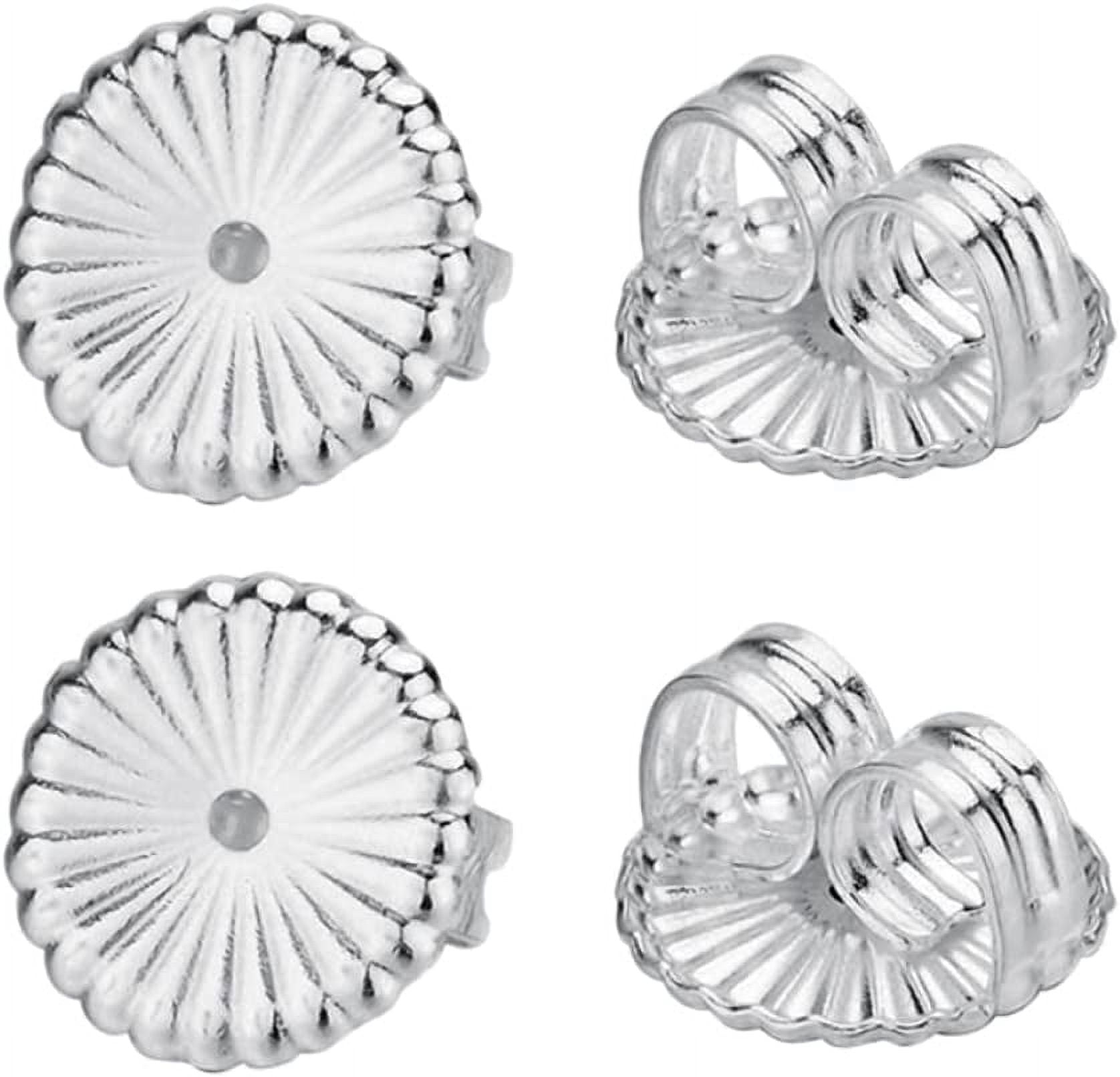 2 pair/4pcs Rings Padded Craft Metal Pads Clutch Lady Backstops Locking ...