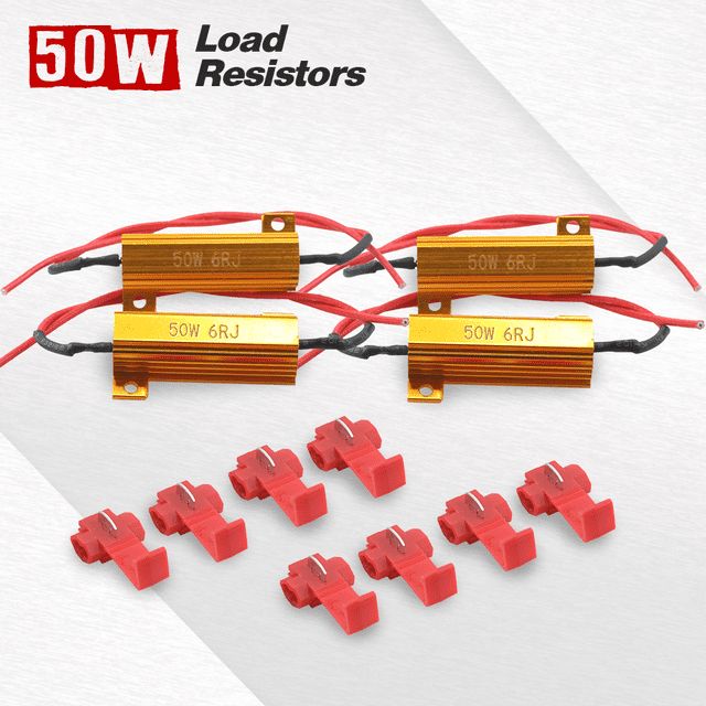 2 pairs load resistors, 6ohm 50W Load Resistor for aftermarket LED Turn ...