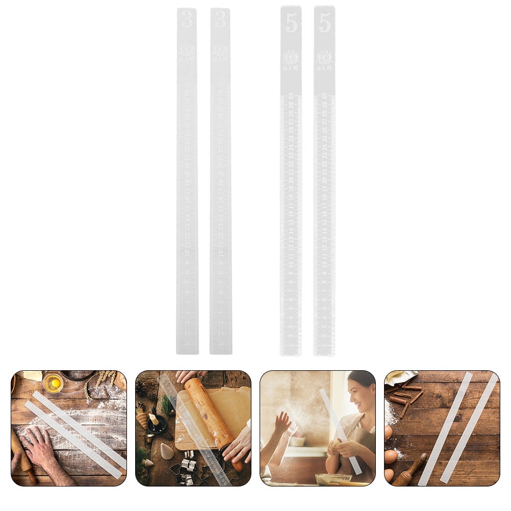 SEWCHICS Acrylic Thickness Measurement Ruler 2 Pairs for Baking and ...