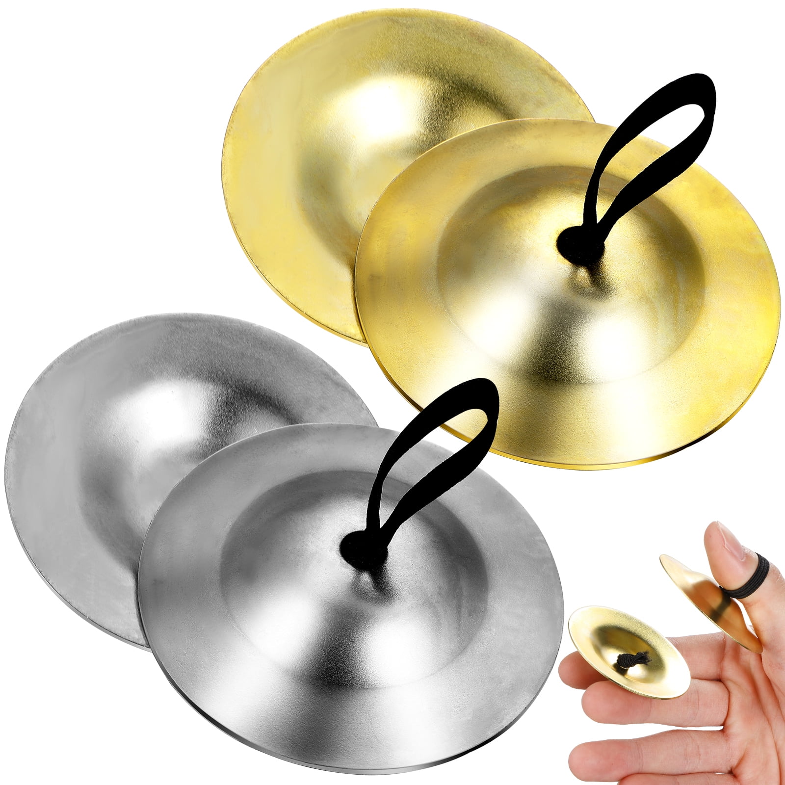 2 pairs of Finger Cymbals Belly Dancing Brass Finger Cymbals Brass ...