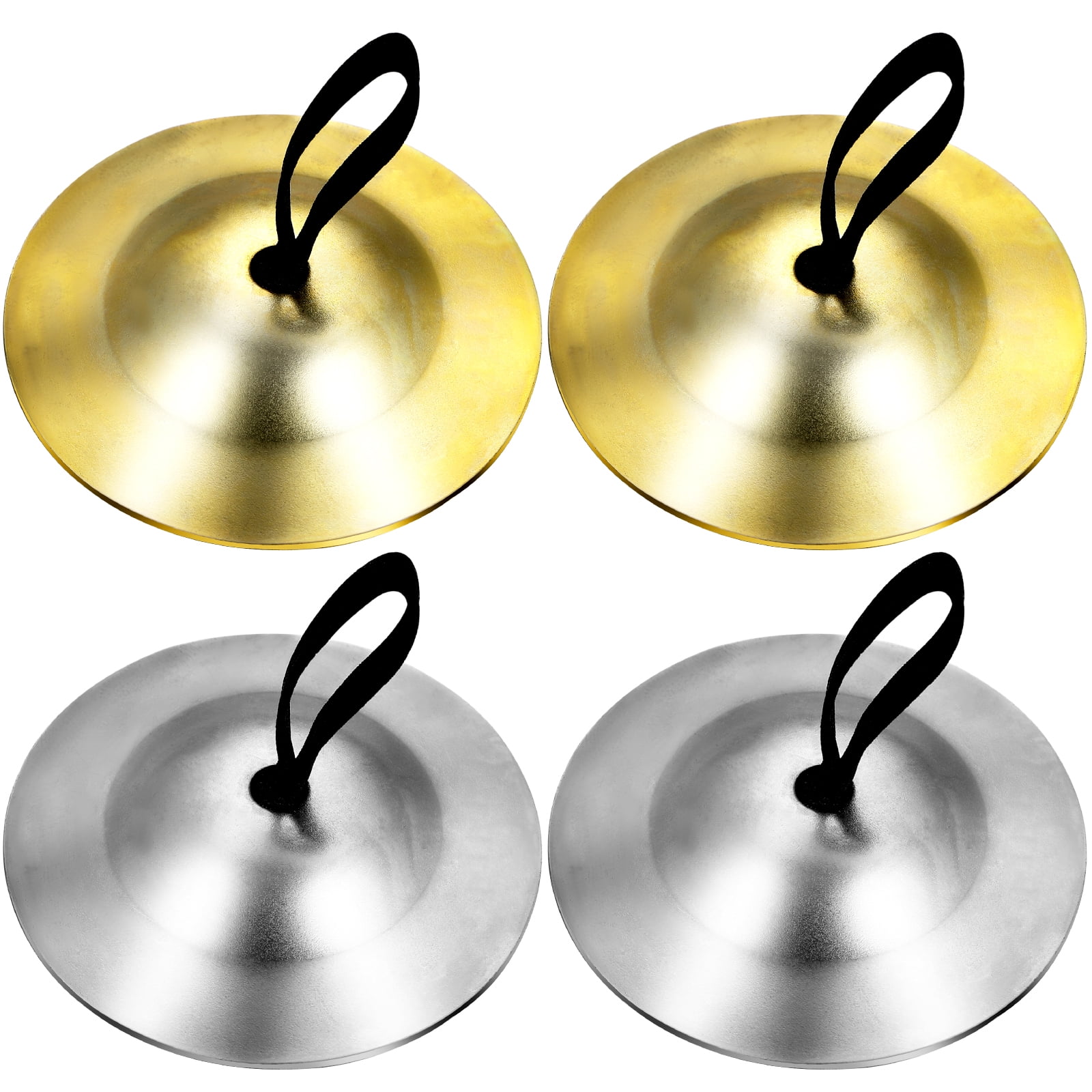 2 pairs of Finger Cymbals Dance Brass Cymbals Small Finger Cymbals ...