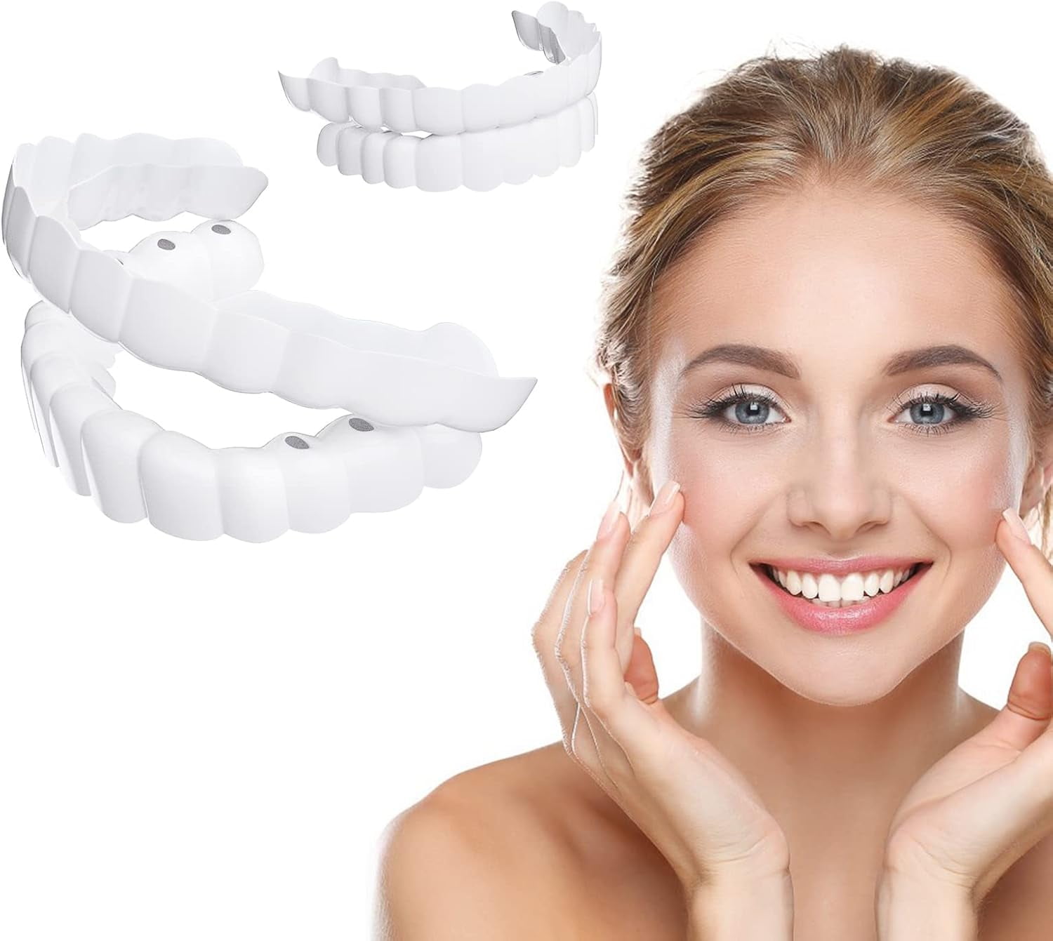 2 pairs of veneers snap into teeth teeth comfortable fit whitening ...