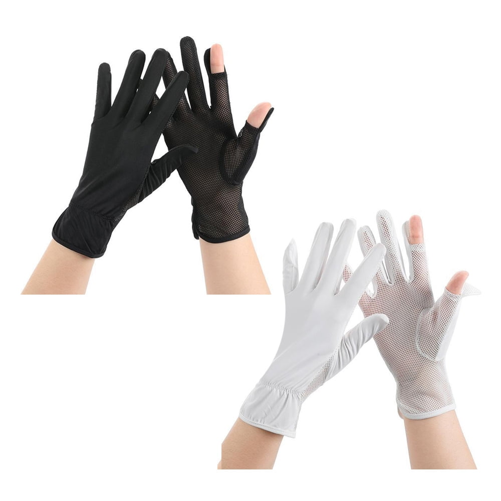 2 pairs summer sunscreen gloves for men and women breathable anti ...