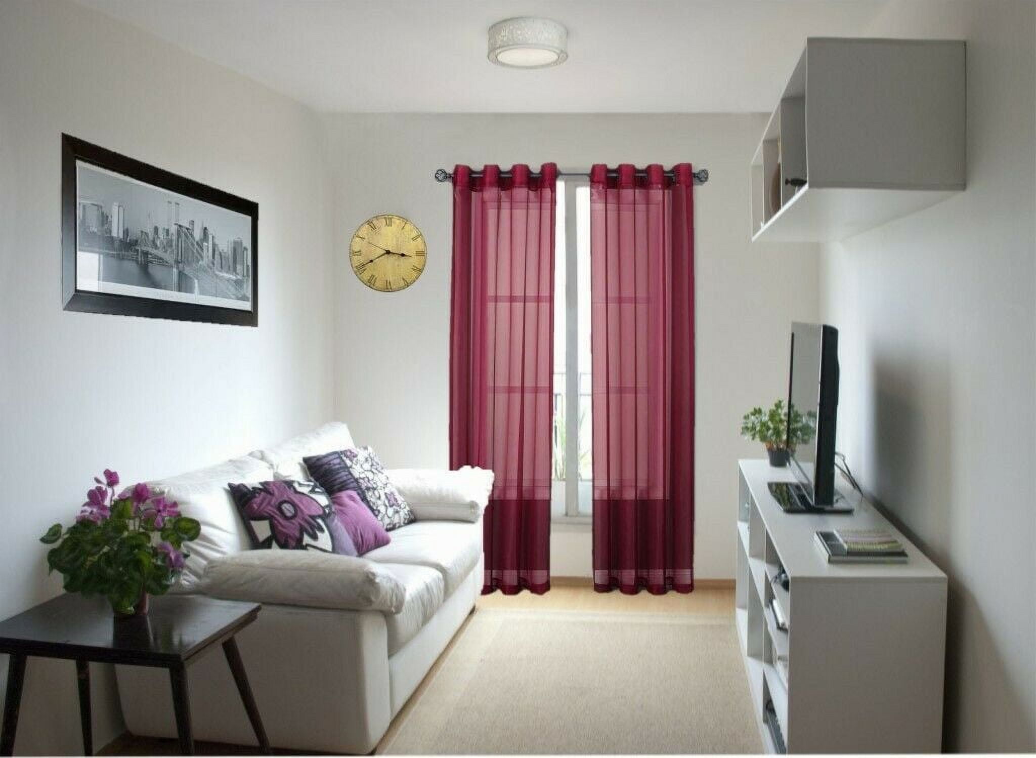 2 panel faux silk solid curtain drapes with grommet 108" total width by ...