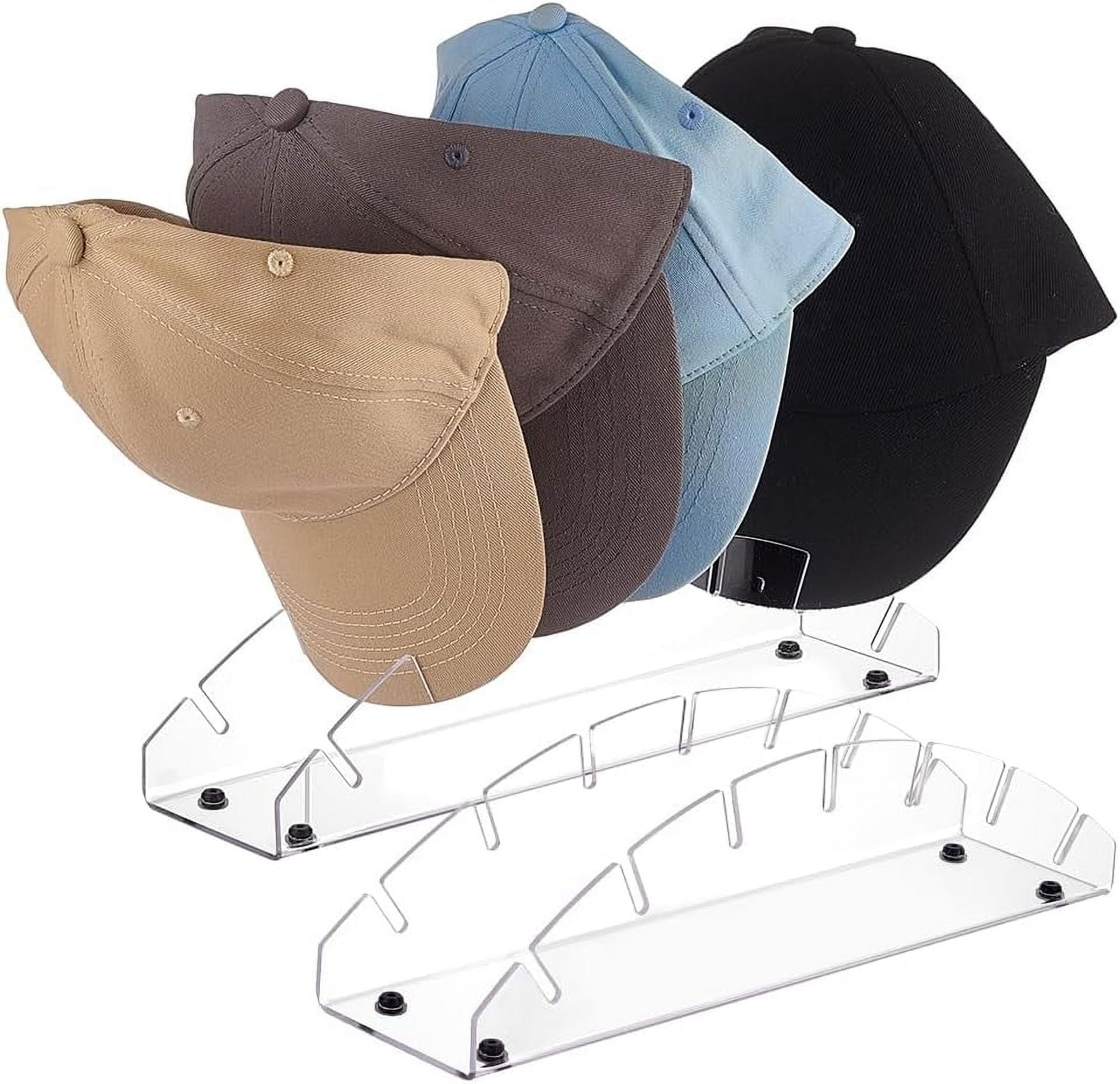 2 pc 2 Pack Baseball Caps Display Stand Curved Hat Rack Hat Storage ...