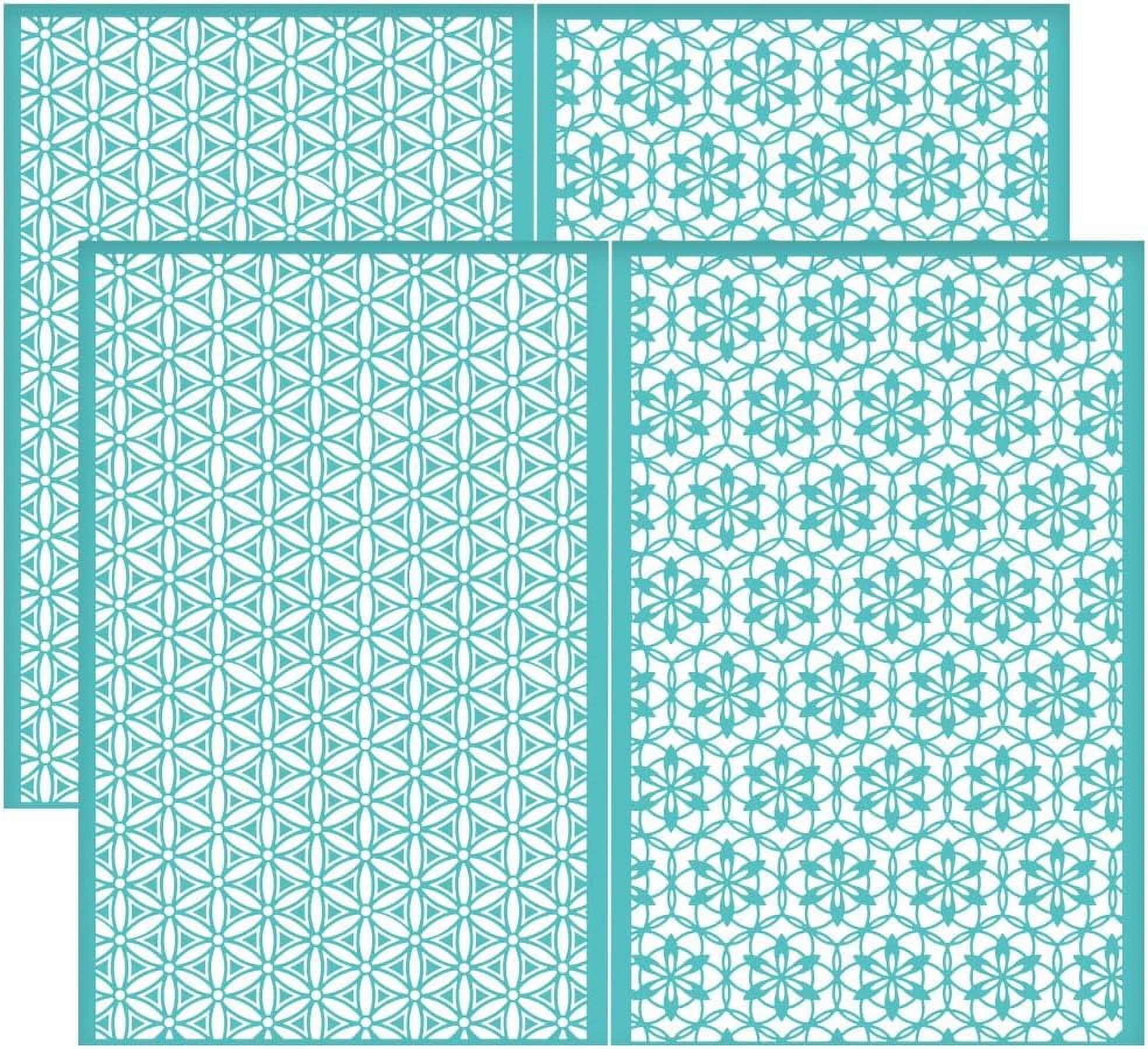 2 pc 2Pcs 11x8.6 Inch Flower of Life Self-Adhesive Silk Screen Printing ...