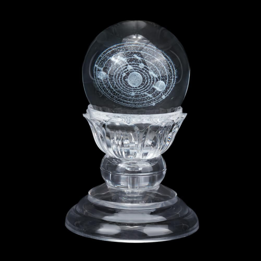 2 pc 2Pcs Acrylic Crystal Ball Holders 40mm Clear Cone Crystal Sphere ...