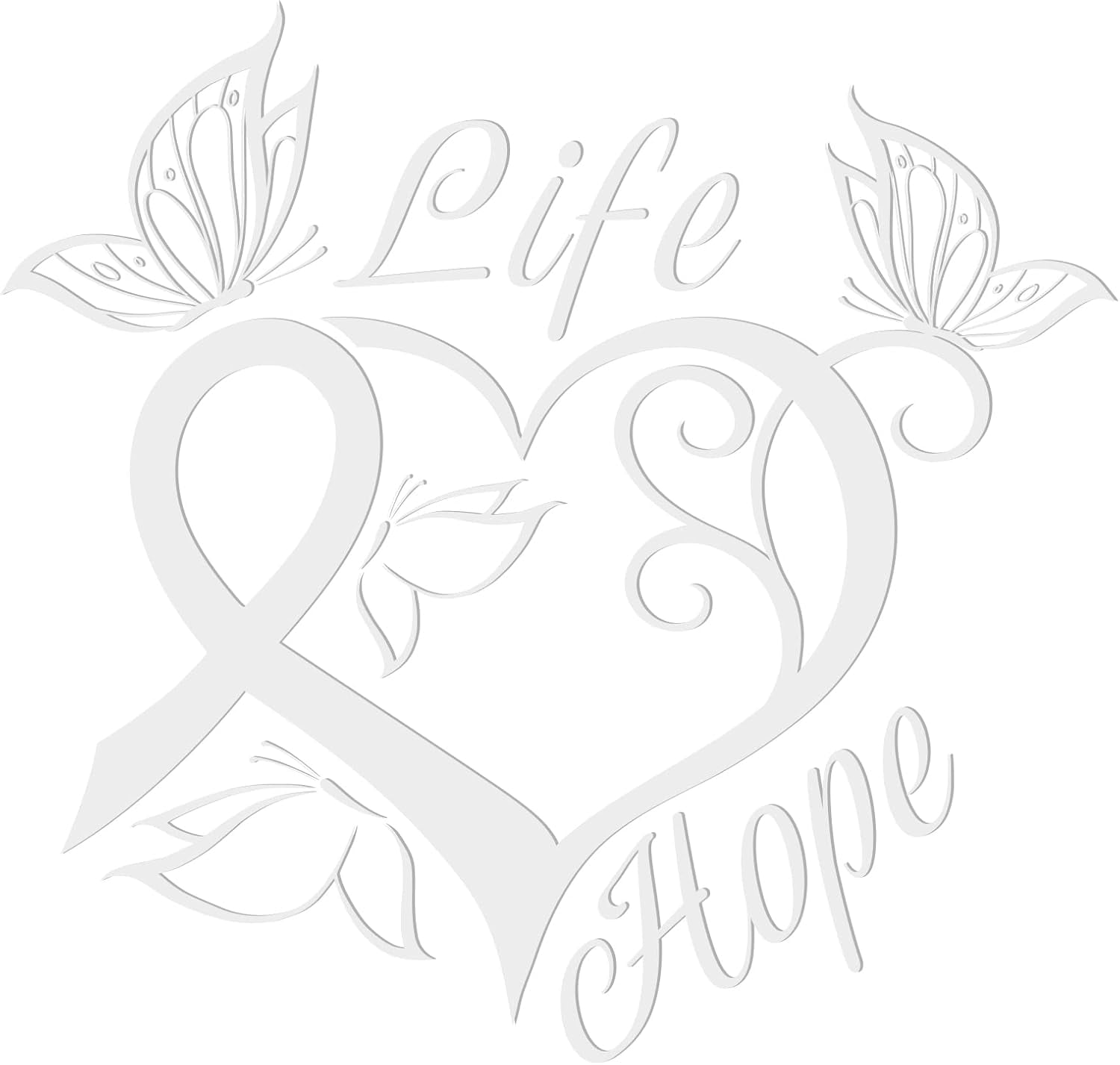 2 pc 2Pcs Heart Pattern Bumper Stickers Funny Car Decals Stickers for ...