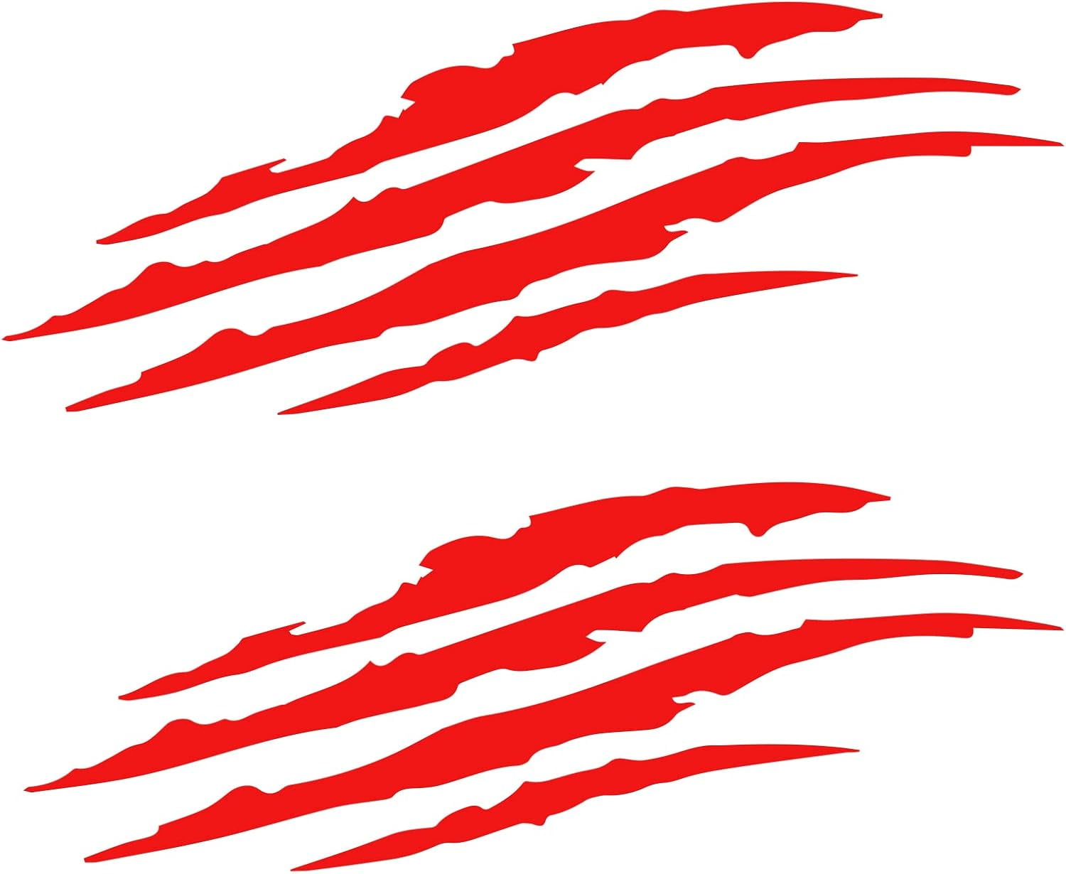 2 pc 2Pcs Red Scar Scratch Around Headlight Bumper Stickers 15.8x4 ...