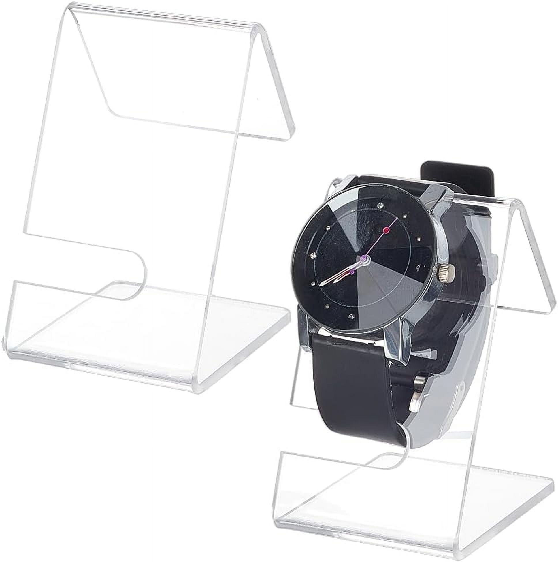 2 pc 2pcs Watch Display Stands Clear Acrylic Watch Holder Jewelry ...