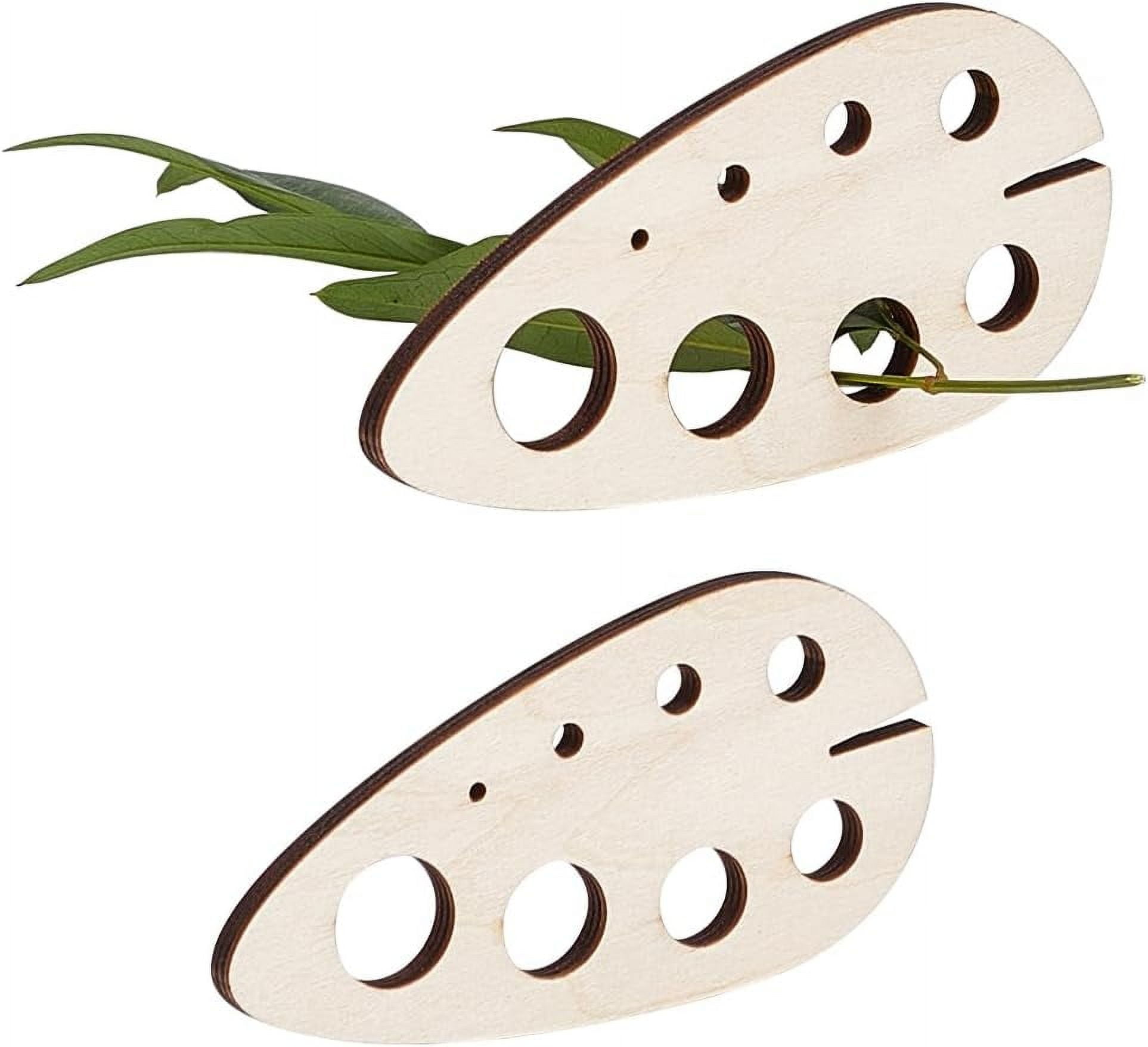 2 pc 2pcs Wooden Herb Stripping Tool 8 Holes Teardrop Wood Herb ...