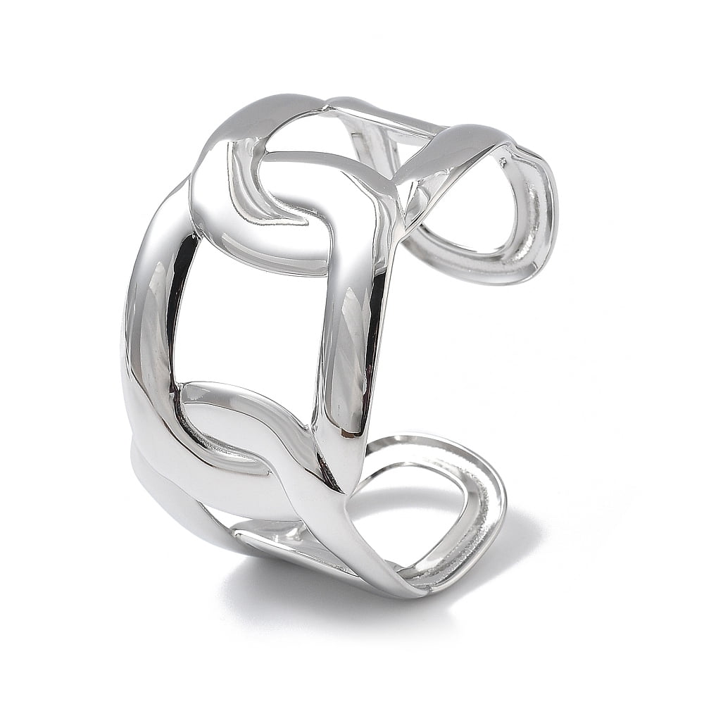 2 pc 304 Stainless Steel Cuff Bangles for Women Rectangle Stainless ...