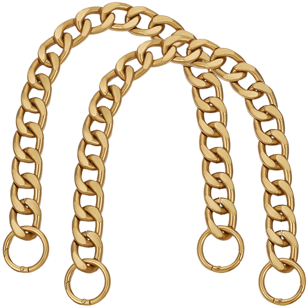 2 pc Aluminum Twisted Chain Purse Strap Extenders with Alloy Clasps ...
