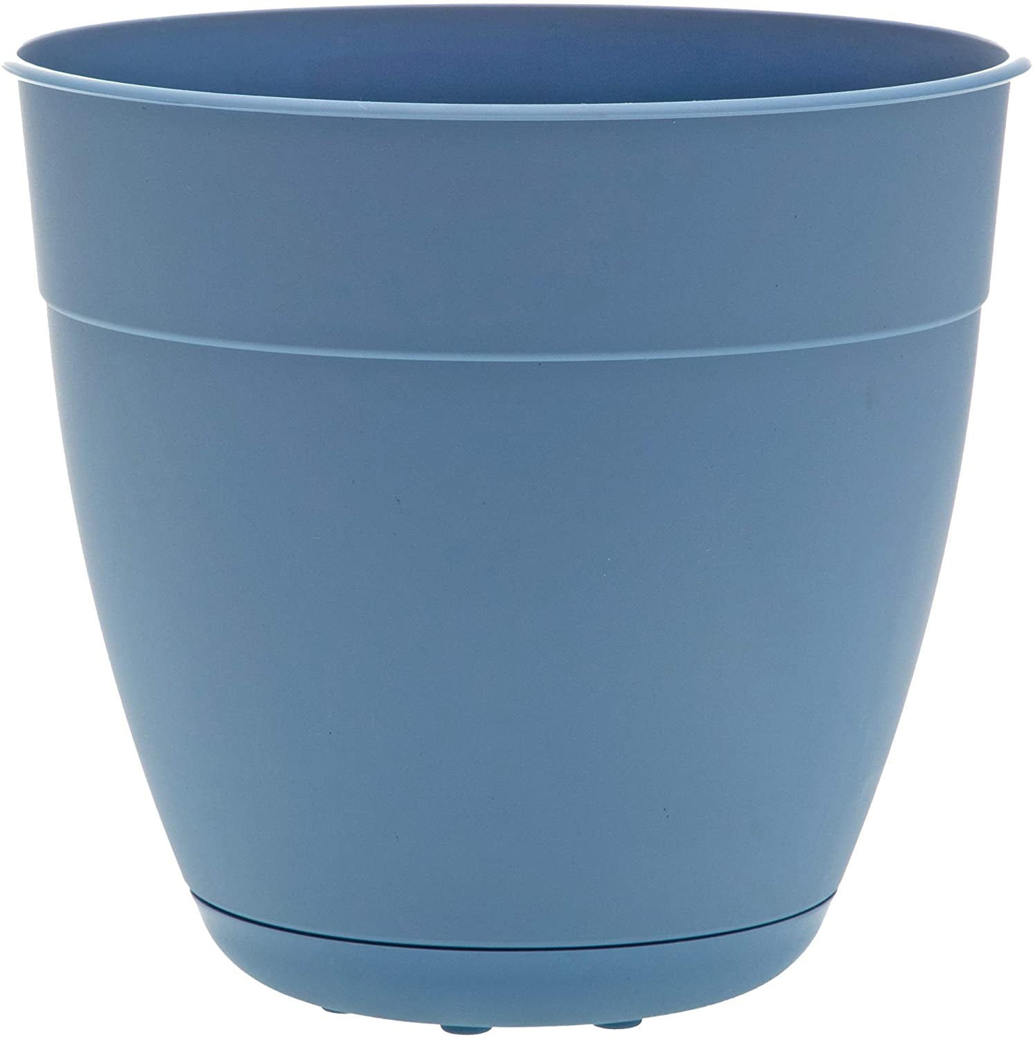 Bloem Dayton 8" Ocean Blue Planter, Recycled Ocean Plastic, Outdoor ...