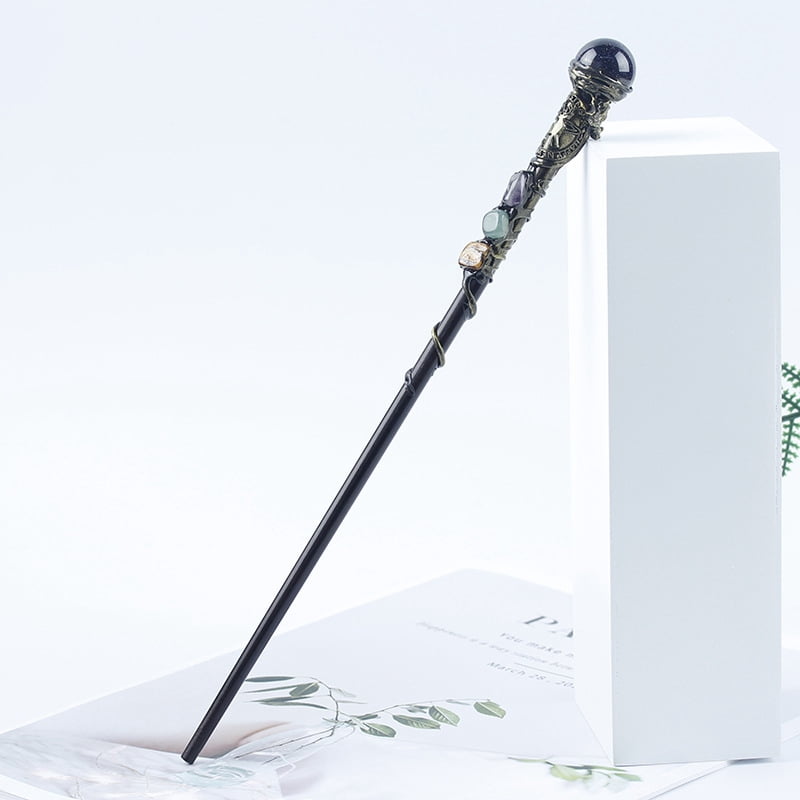 2 pc Blue Goldstone Magic Wand Cosplay Magic Wand with Wood Wand for ...