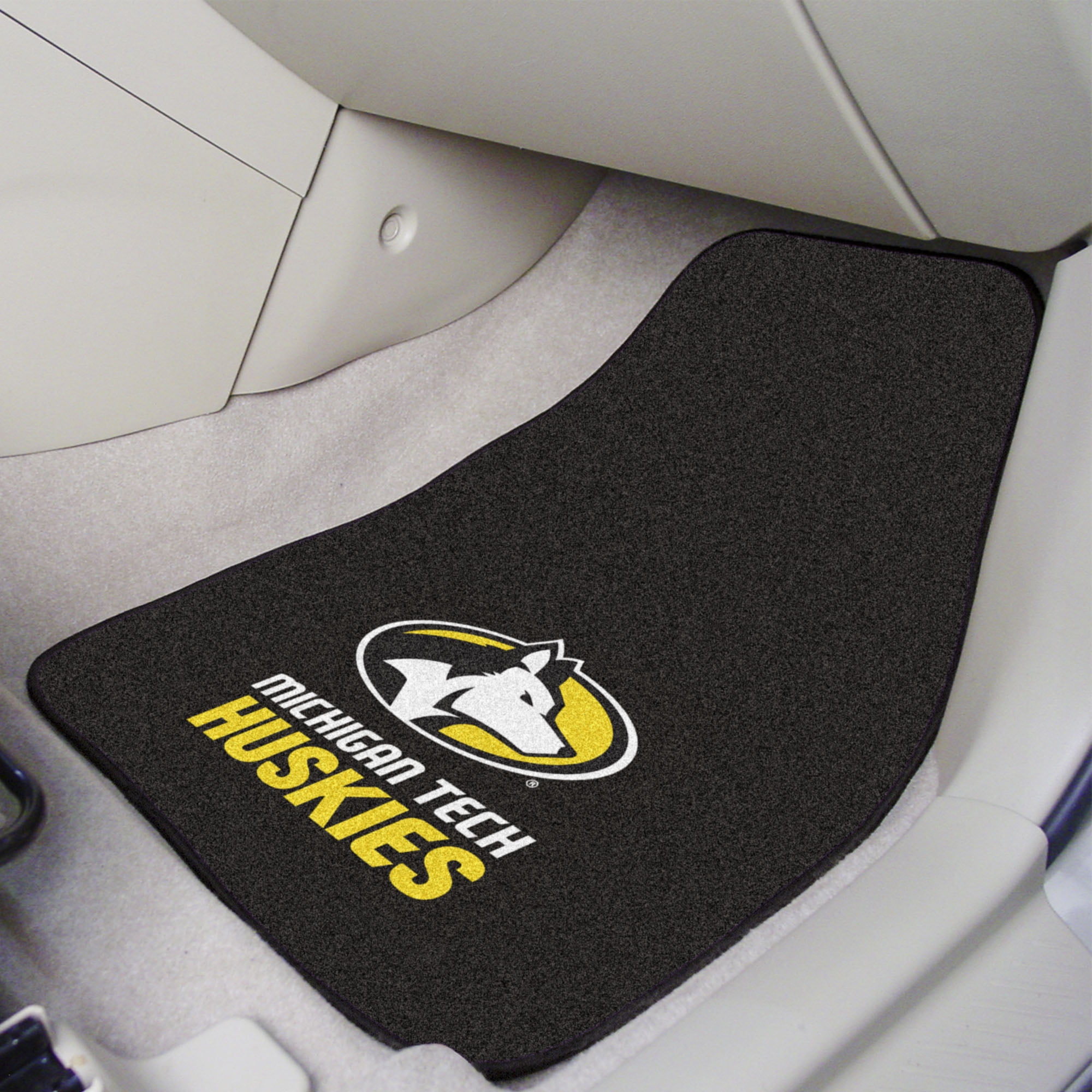 2-pc Carpet Car Mat Set - Huskies Michigan Tech University 17"x27 ...