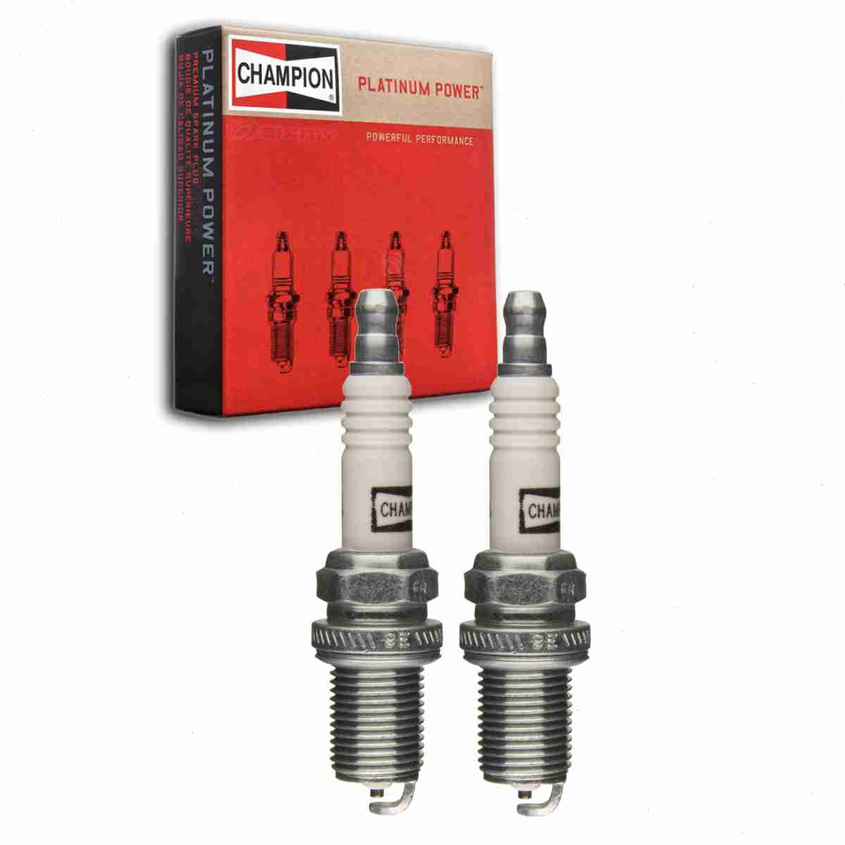 2 pc Champion 3344 Platinum Spark Plugs for BCPR6EVX11 F6DP F7LC0R2 ...