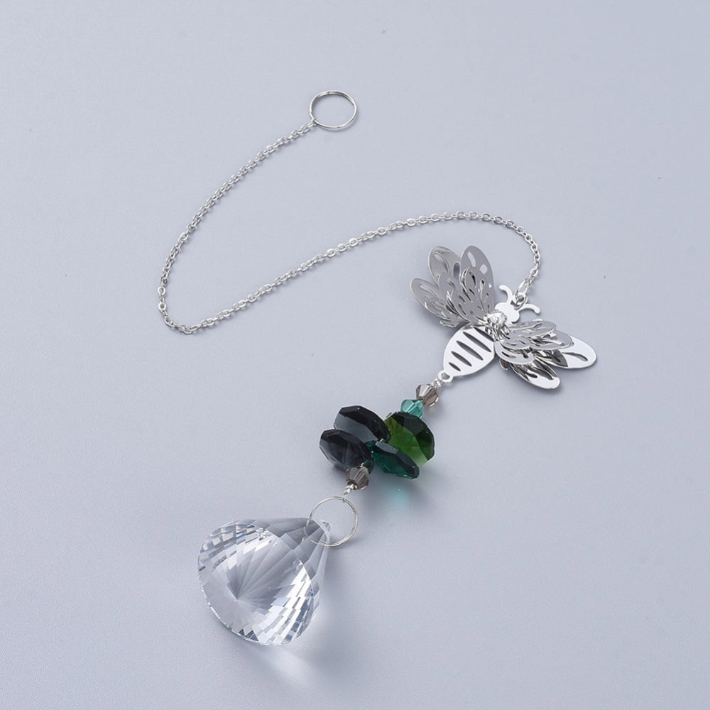 2 pc Crystals Chandelier Suncatchers Prisms Cone Glass Hanging Pendant ...