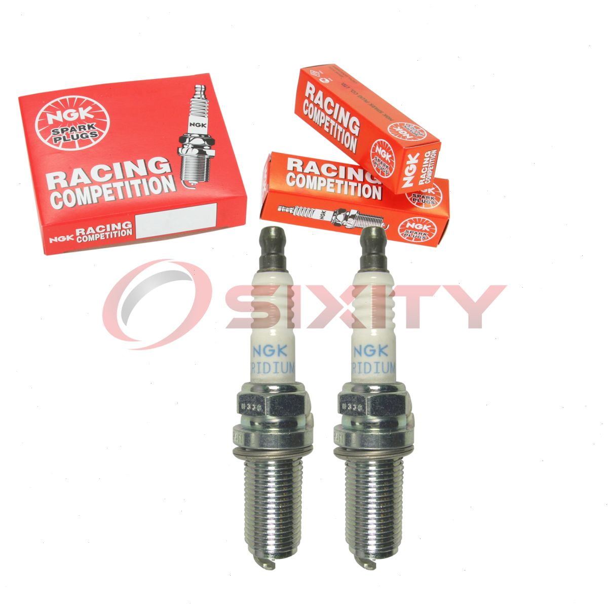 2 pc NGK 4901 Racing Spark Plugs for 5346 IKH24 Ignition Wire Secondary ...