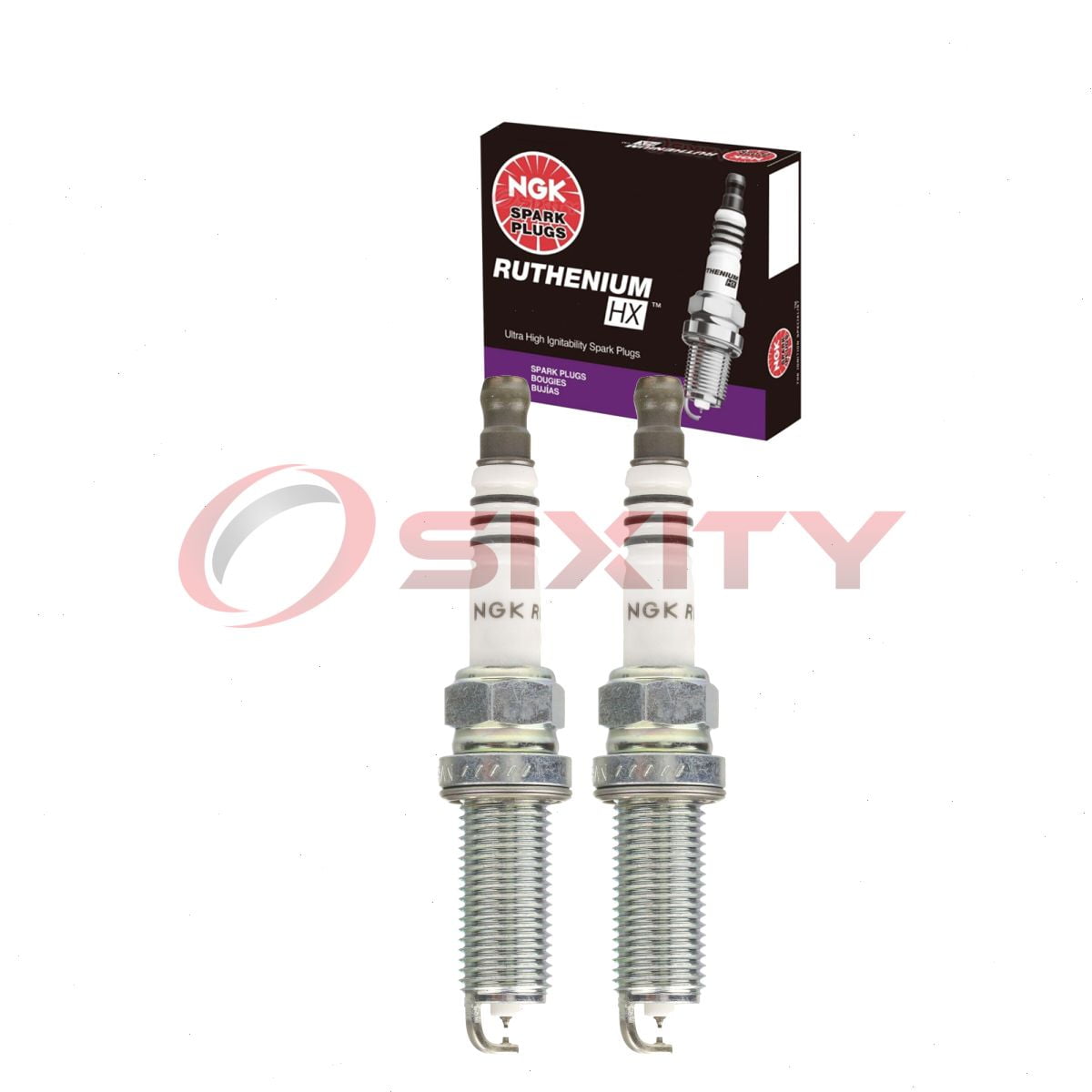 2 pc NGK 92274 Ruthenium HX Spark Plugs for Ignition Wire Secondary ...