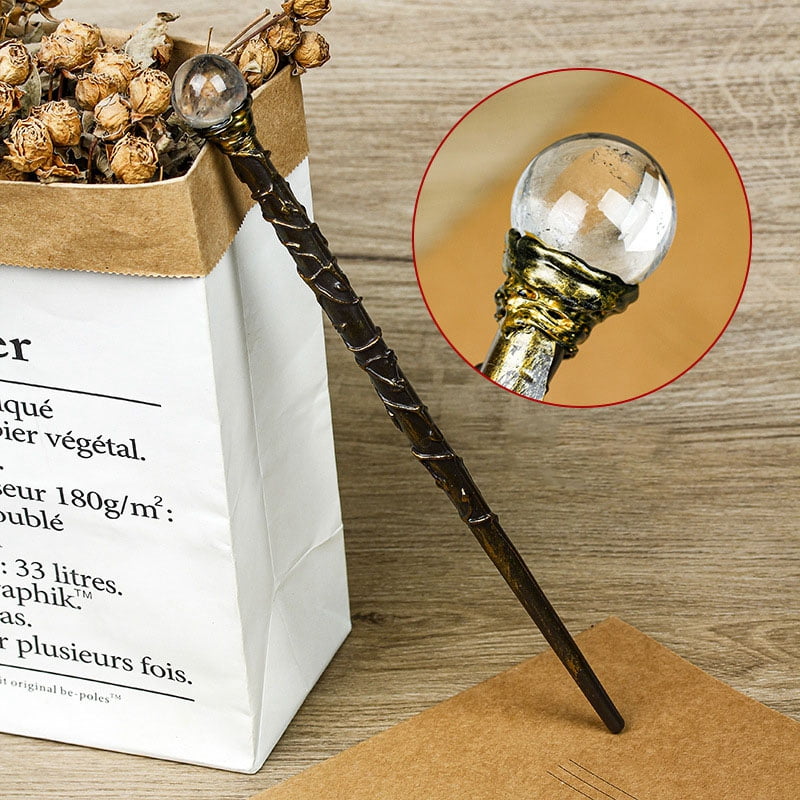 2 pc Natural Quartz Magic Wand Cosplay Magic Wand with Wood Wand for ...