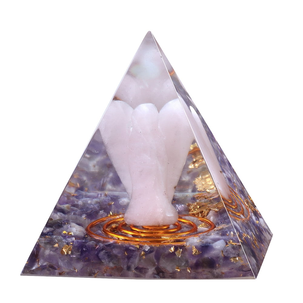 2 pc Orgonite Pyramid Resin Energy Generators Angel Reiki Natural ...