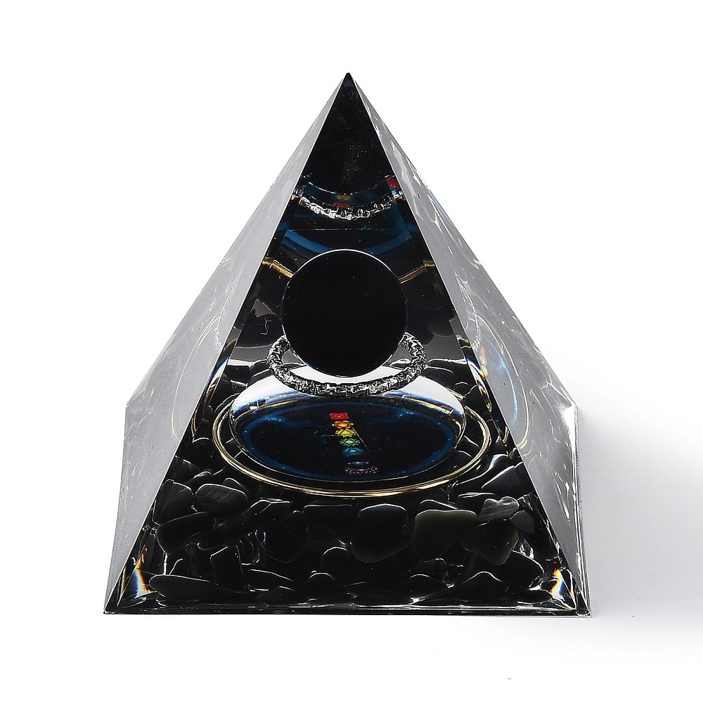 2 pc Orgonite Pyramid Resin Energy Generators Reiki Decoration ...