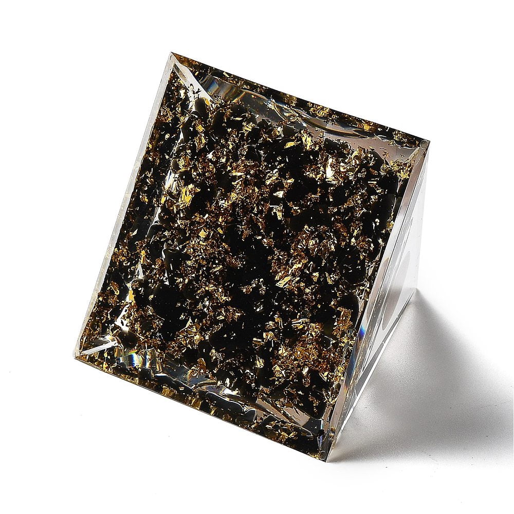 2 pc Orgonite Pyramid Resin Energy Generators Reiki Natural Rose Quartz ...