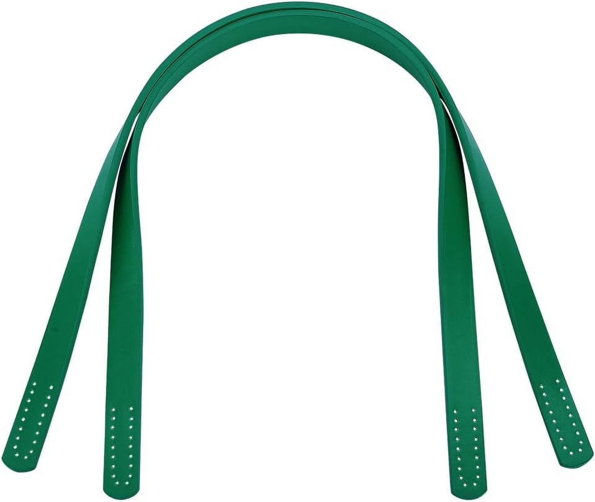 2 pc PU Leather Sew on bag Handles for Purse Making Dark Green 61.3~61 ...