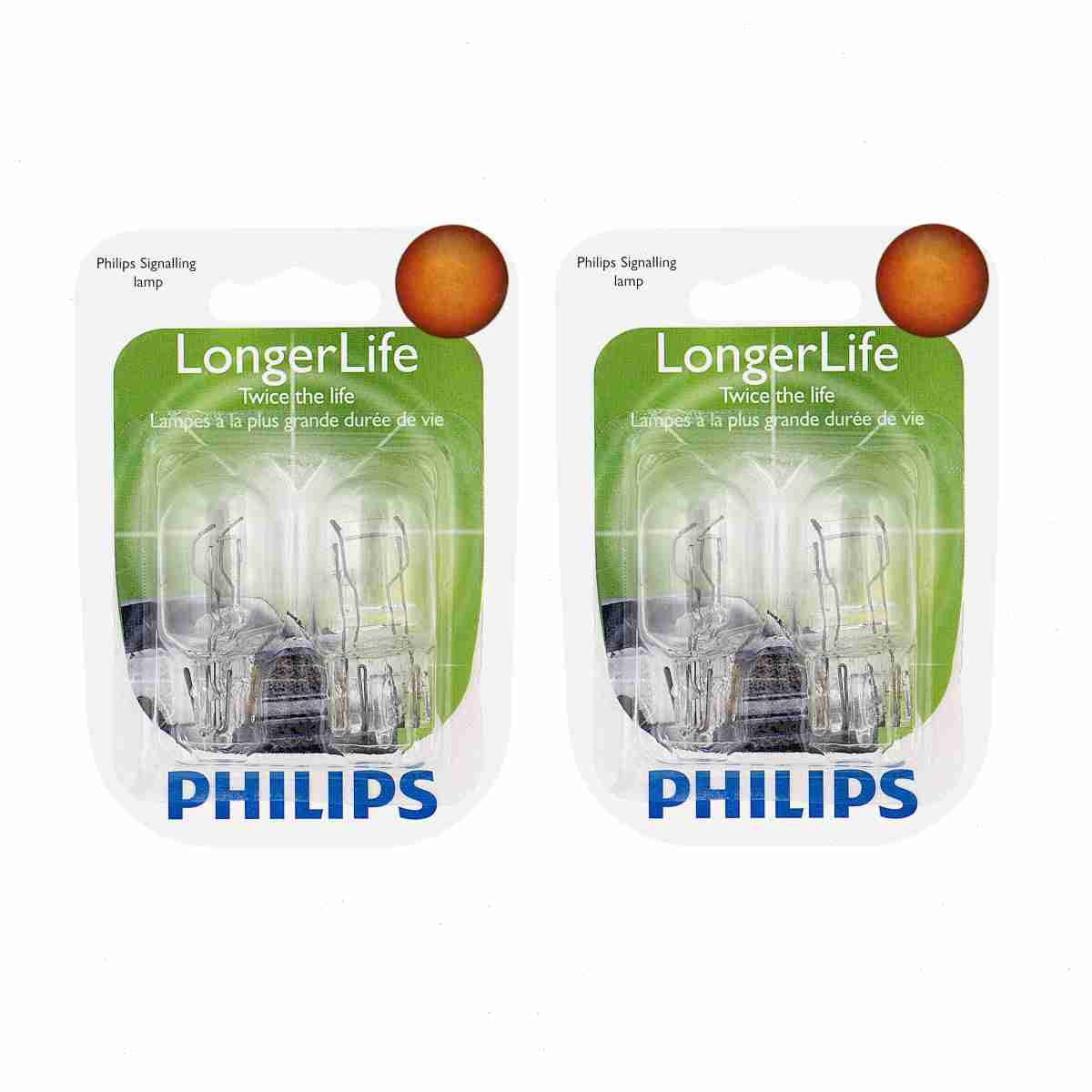 2 pc Philips 7443LLB2 Long Life Tail Light Bulbs compatible with ...