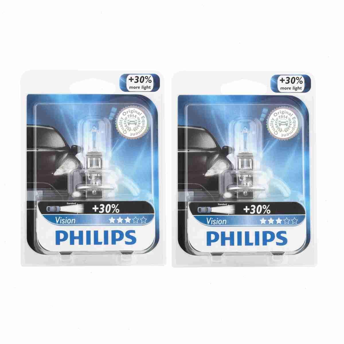 2 pc Philips H1PRB1 Vision Headlight Bulbs compatible with H1XV ...