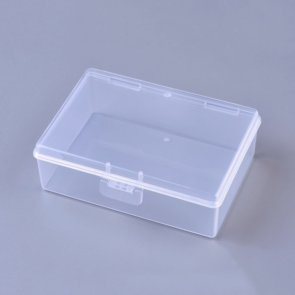 2 pc Plastic Bead Containers Rectangle Clear 9.5x6.5x3.2cm - Walmart.com