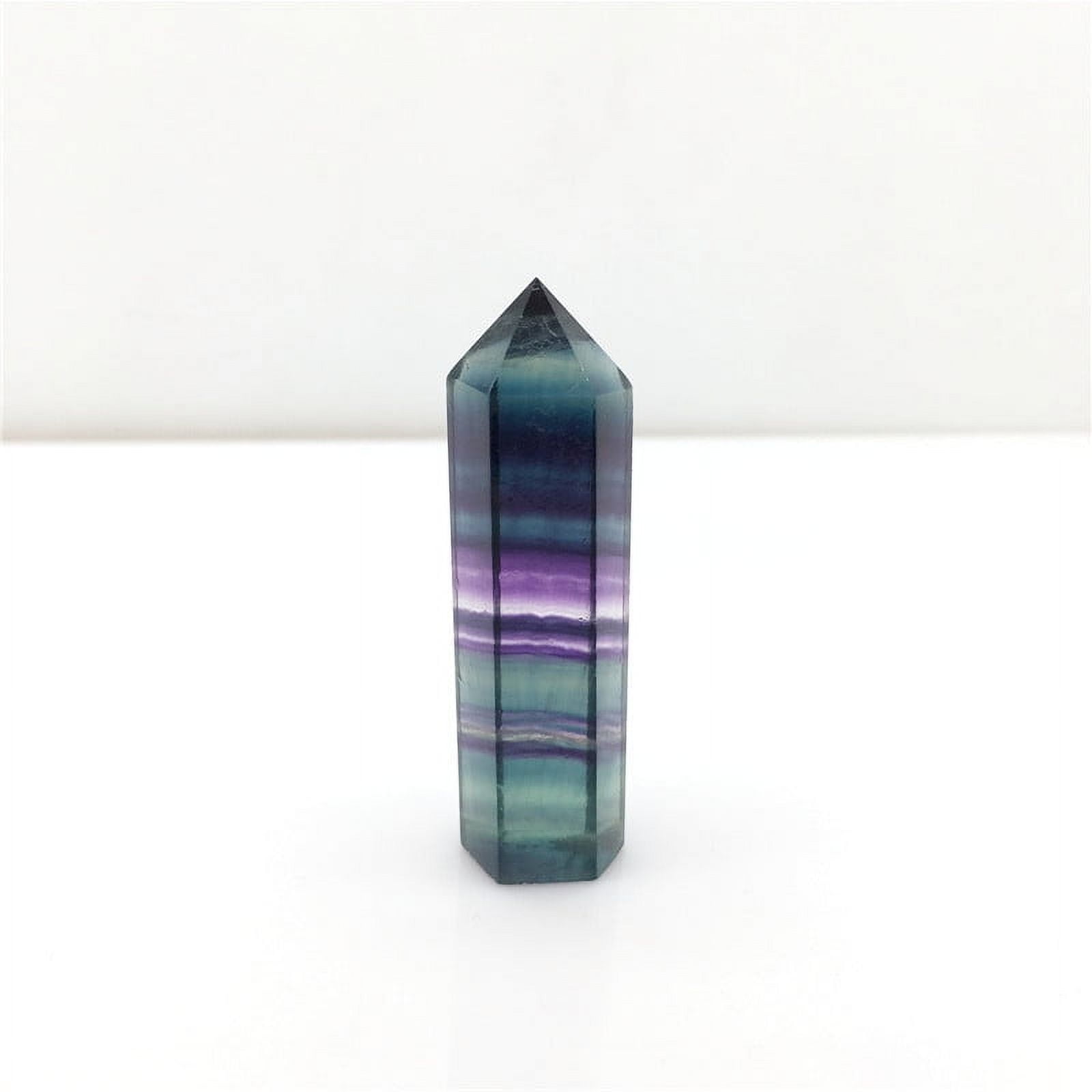 2 pc Point Tower Natural Fluorite Home Display Decoration Healing Stone ...