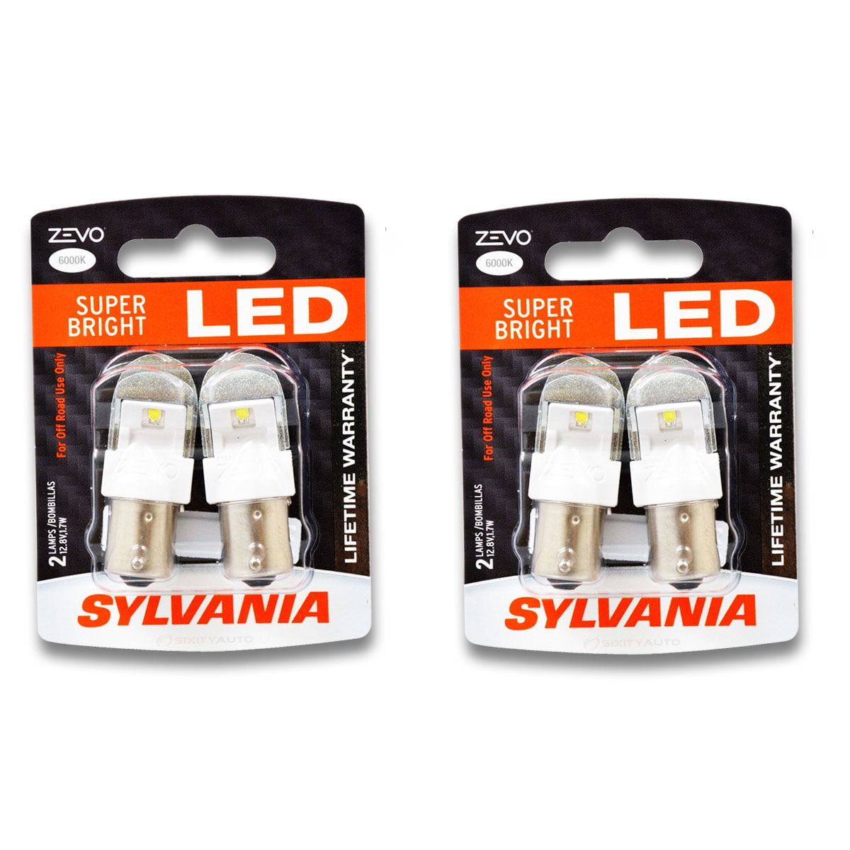 2 pc SYLVANIA 1156LED.BP2 ZEVO Exterior Multi Purpose LEDs - Walmart.com