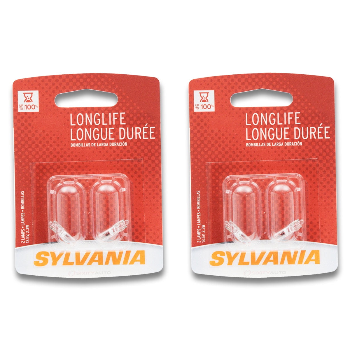 2 pc SYLVANIA 2723LL.BP2 Long Life Multi Purpose Light Bulbs for ...